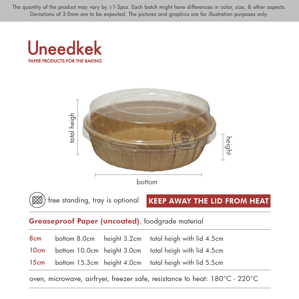 Baking Paper Tray Pie Mould Loyang Kek Uneedkek Bakewares | Shopee Malaysia