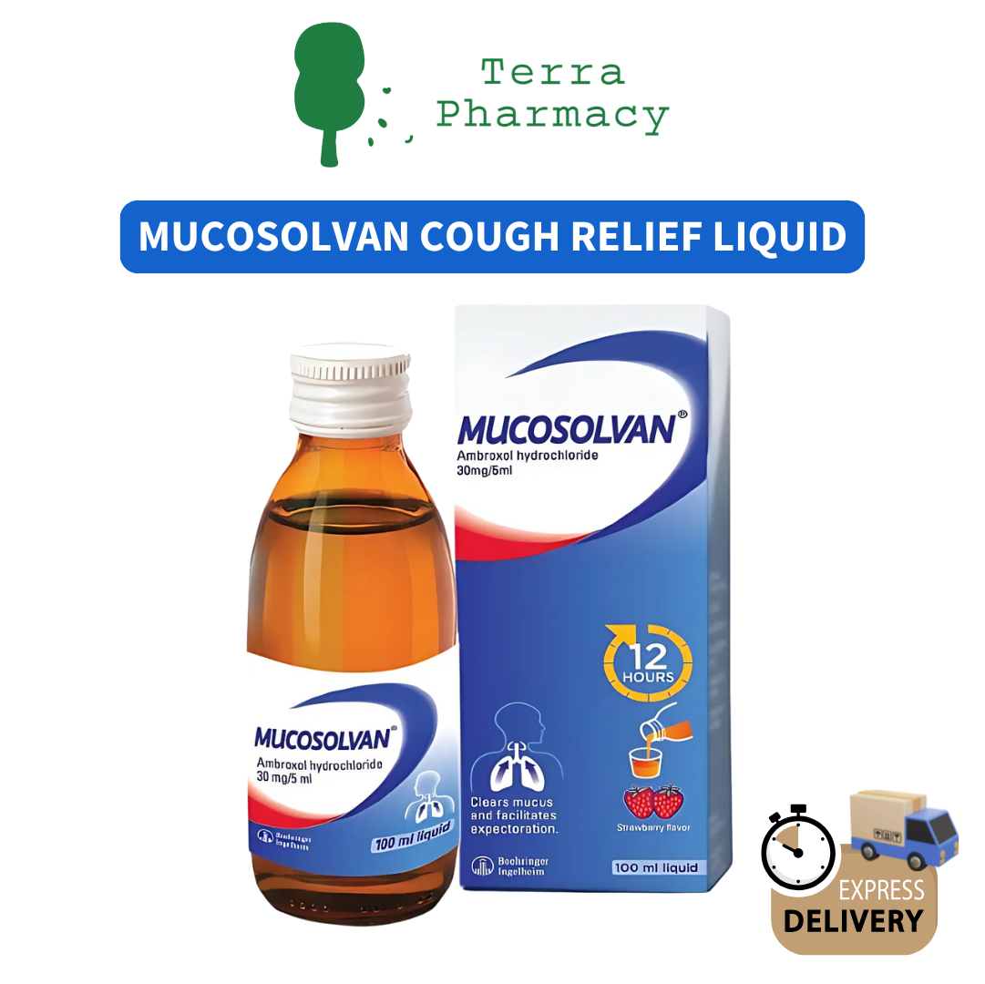 MUCOSOLVAN Cough Relief Liquid 100ml (Strawberry Flavour) | Shopee Malaysia