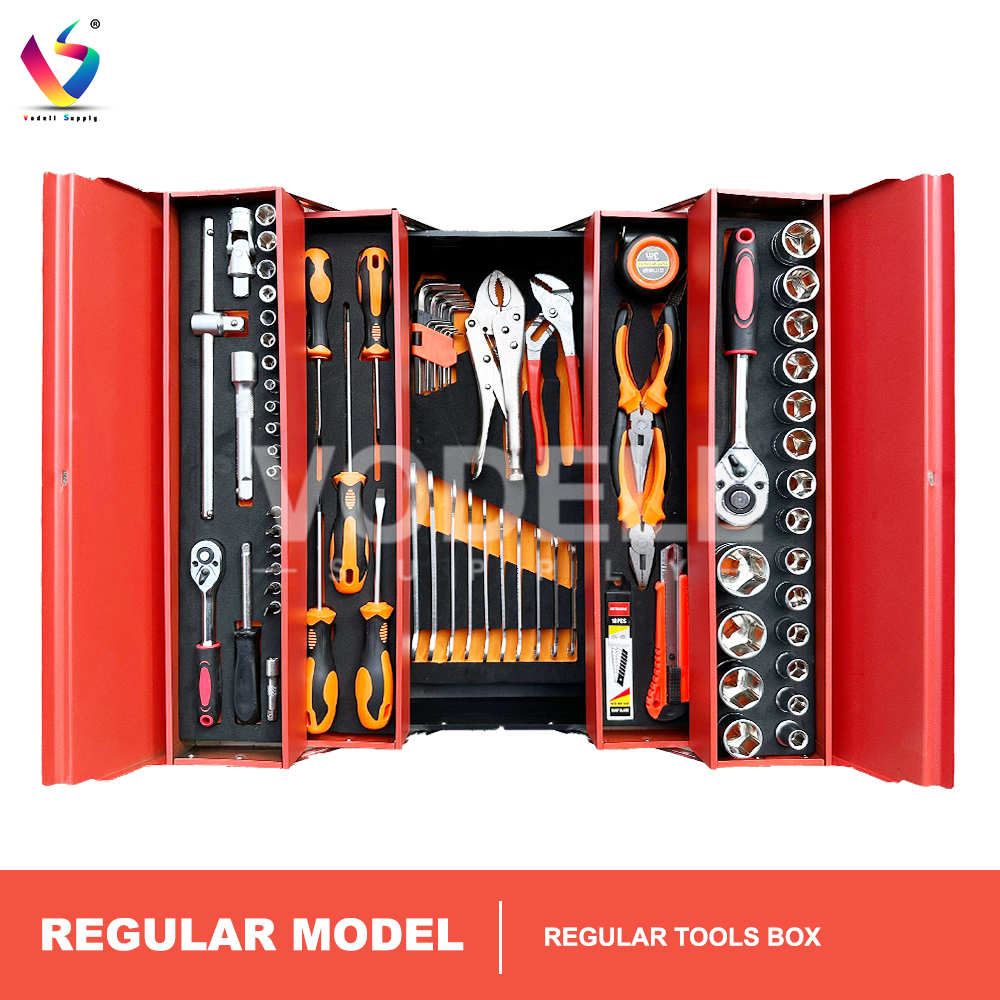 VODELL 85pcs Cantilever Metal Tool Box Set 5 Tier 1/2" and 1/4 ...