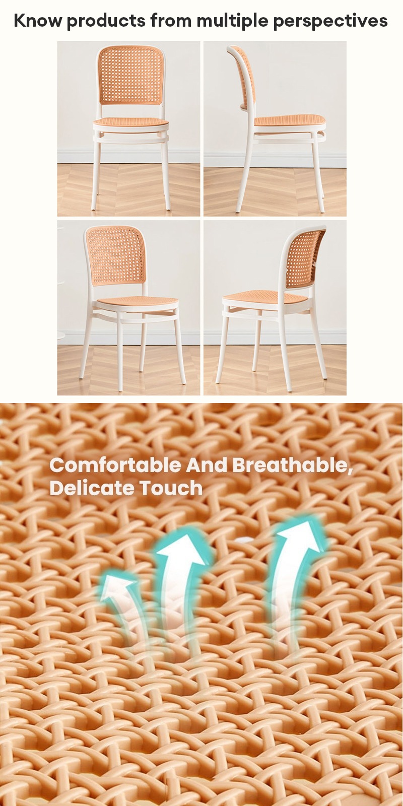 C - Rattan Chair Vine Woven Plastic Solihiya Chair Dining Chair With ...