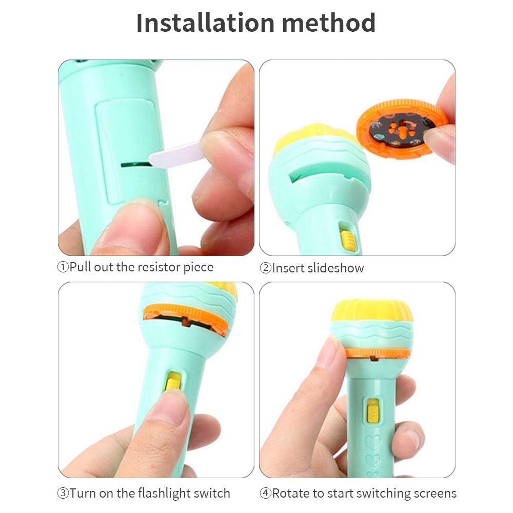 Kids Flashlight Projector Torch Light | Baby Toy Night Lamp with ...