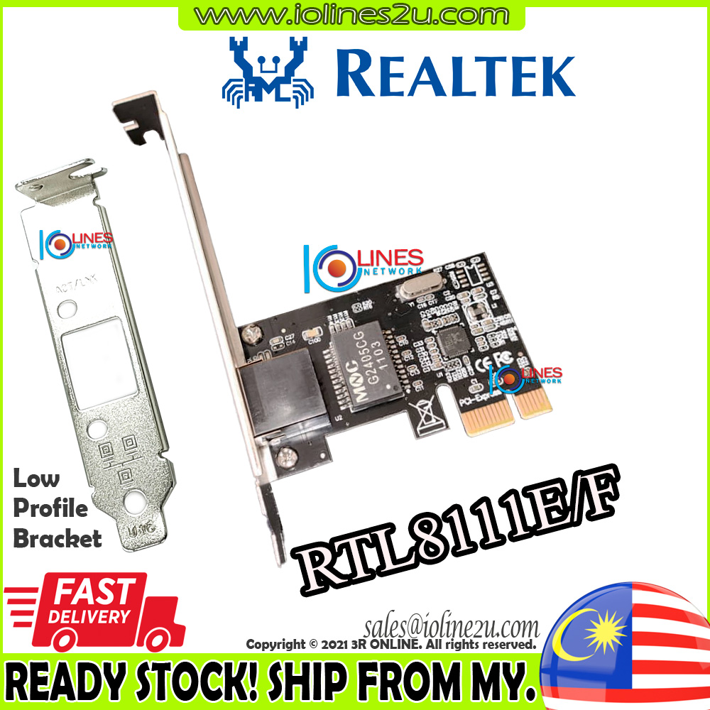 Realtek PCIe 1Gbps 2.5G Gigabit Network Ethernet Card LAN RTL8111 RTL8125B High Low Profile ...