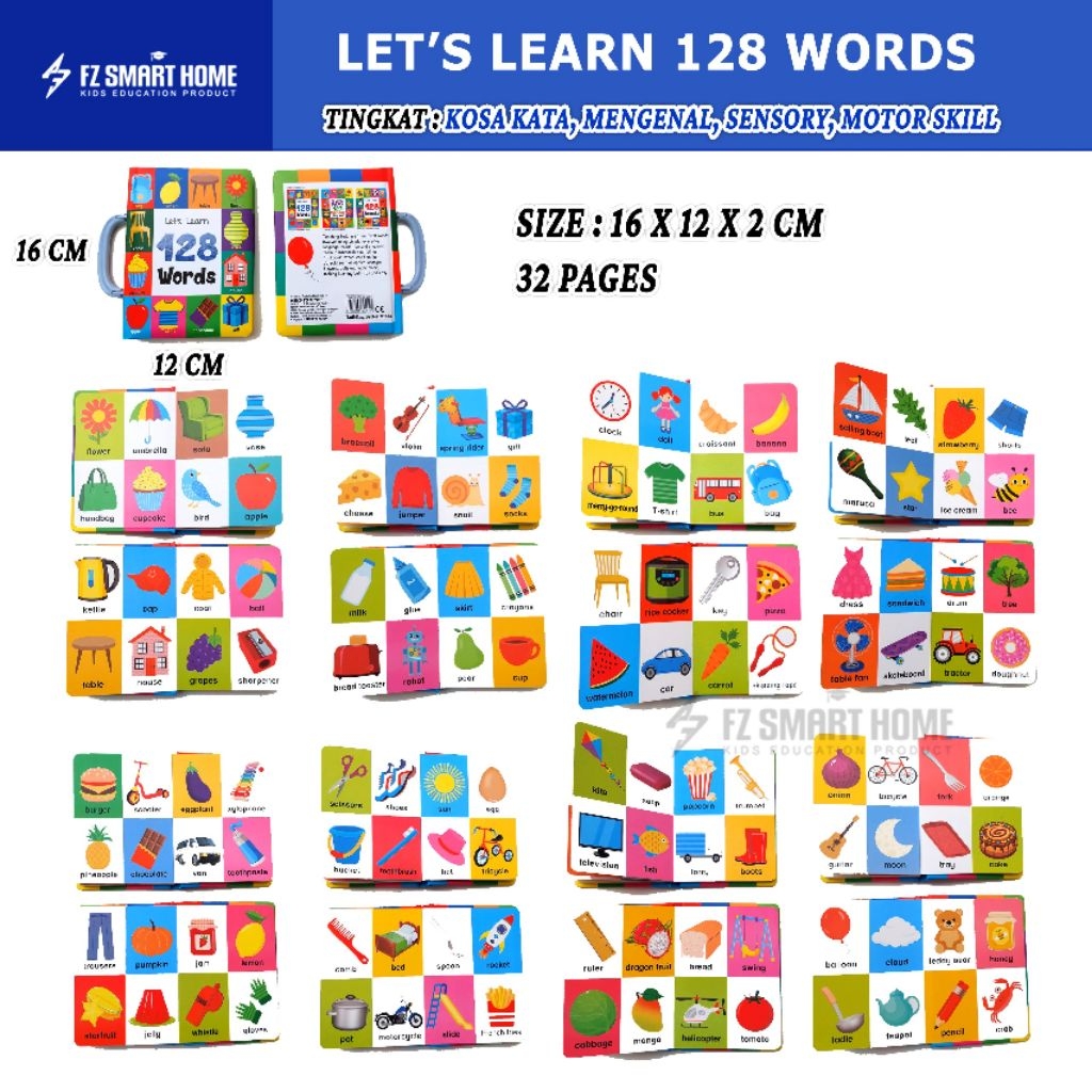 [FzSmartBook] New Buku bergambar Let's Learn ABC 123 Haiwan kanak-kanak ...