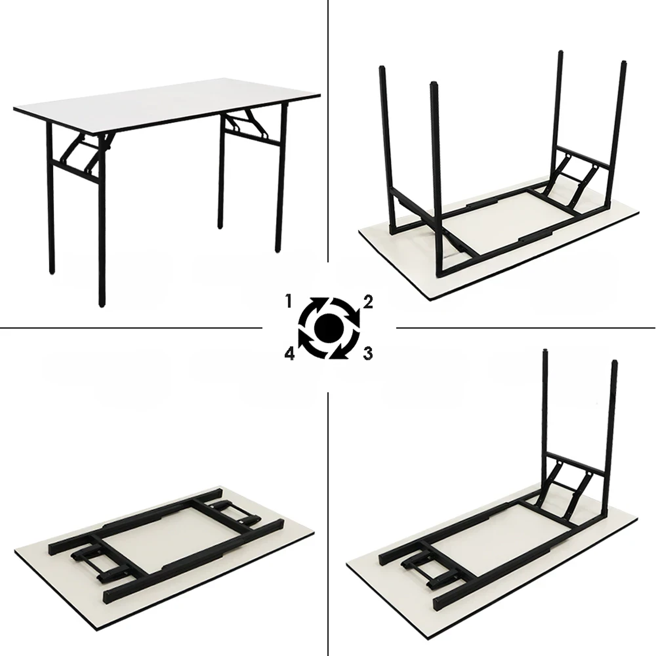 Meja Lipat Berniaga Buffet Folding Table Study Desk 折叠桌 Foldable ...