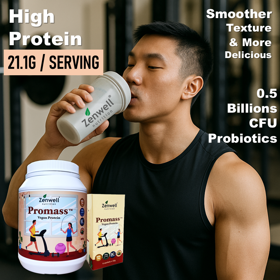 (NEW) Zenwell® nutrition PROMASS™ Vegan Protein Milk Tea Flavour (32g x ...