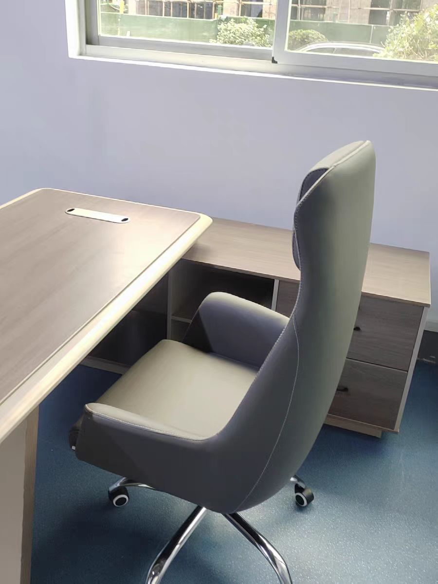 Luxury Office Desk Boss Desk With Side Cabinet Password Drawer Multi ...