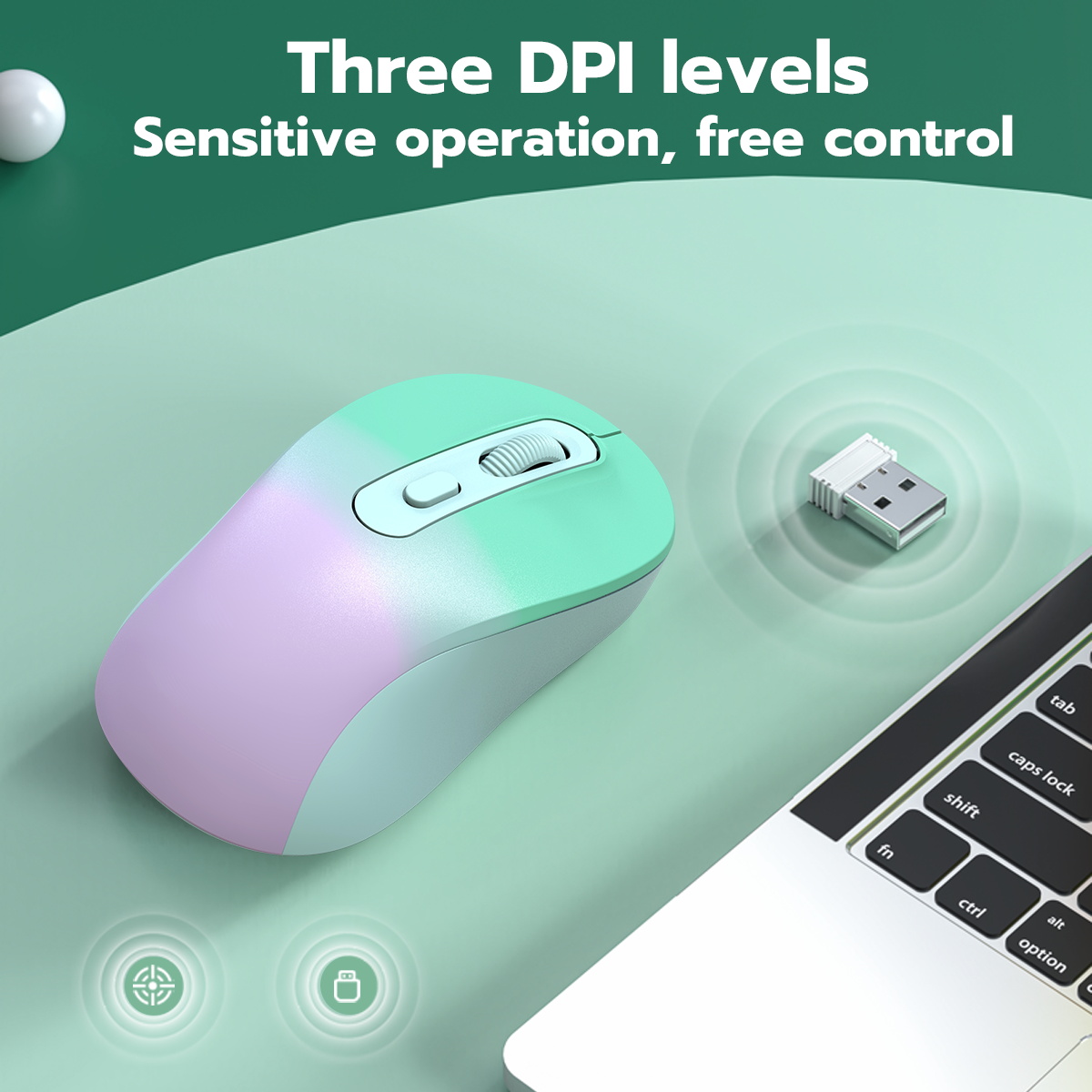 Jqvitek Wireless Bluetooth Mouse Dual Mode 2.4G MW02 Universal Gaming Laptop Tetikus Pengecasan ...