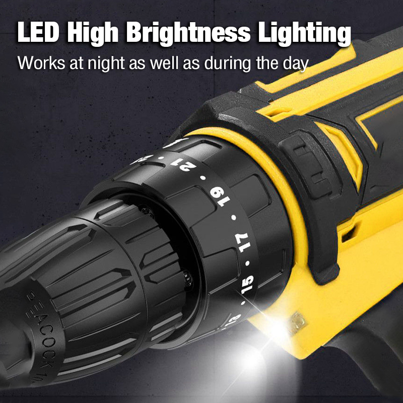 29 PCS Cordless Hand Drill Set Li-on Battery Car Electric Screwdriver ...