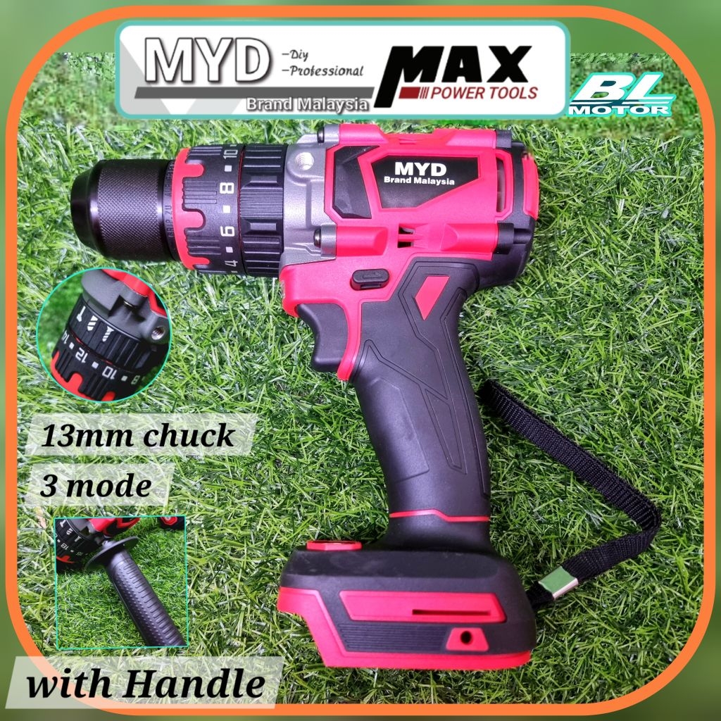21V MYD 3 In1Set Brushless Cordless Rotary Hammer+4" Angle Grinder+13mm 3mode Impact Drill Super ...