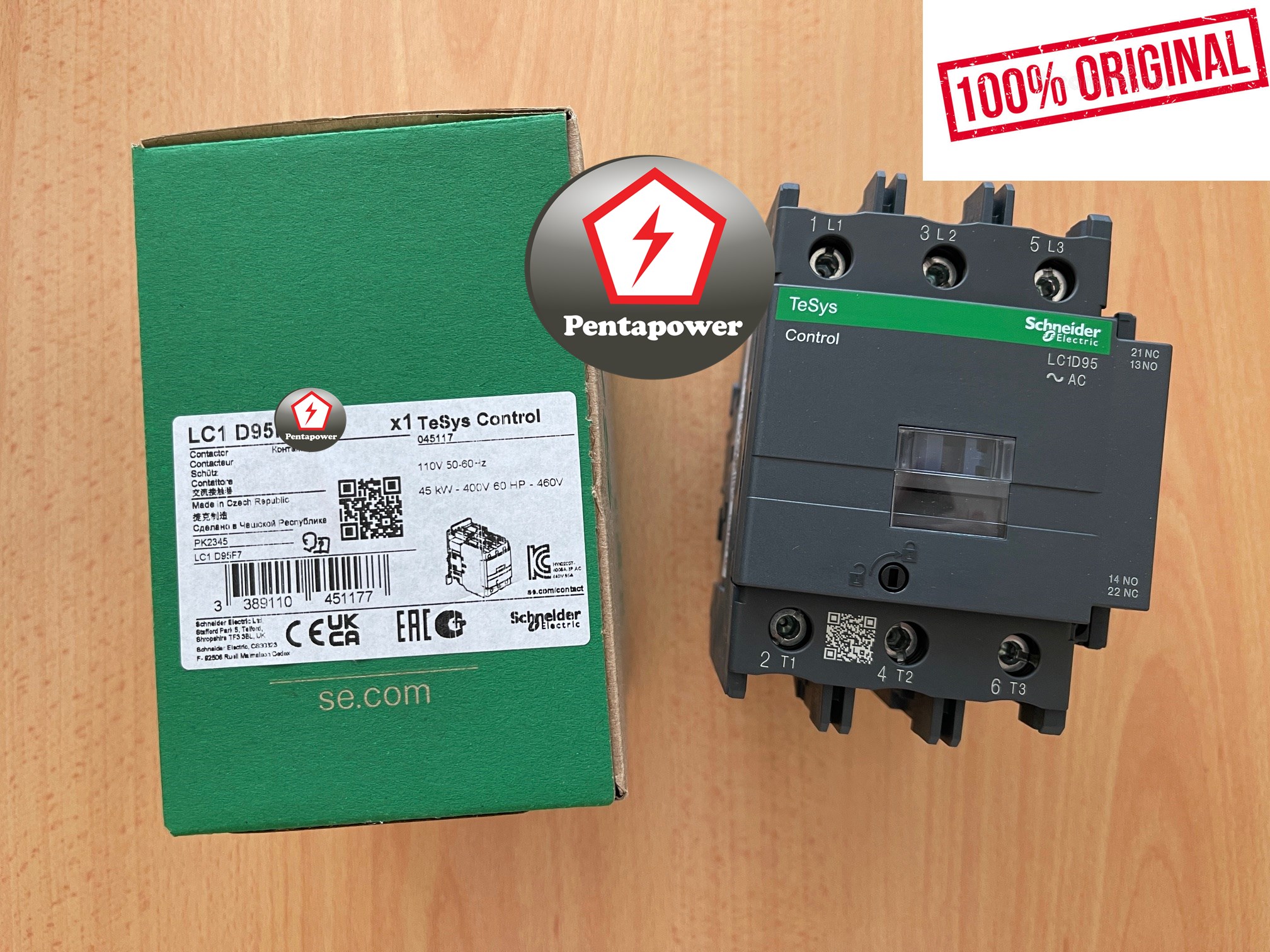 SCHNEIDER LC1D95 CONTACTOR 95AMP 3POLE (AC) LC1D95E7 LC1D95F7 LC1D95M7 ...
