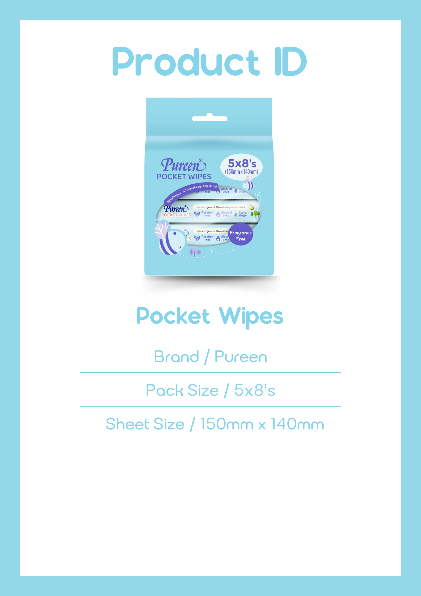 Pureen Pocket Wipes 5 x 8's | POW5008 | Shopee Malaysia