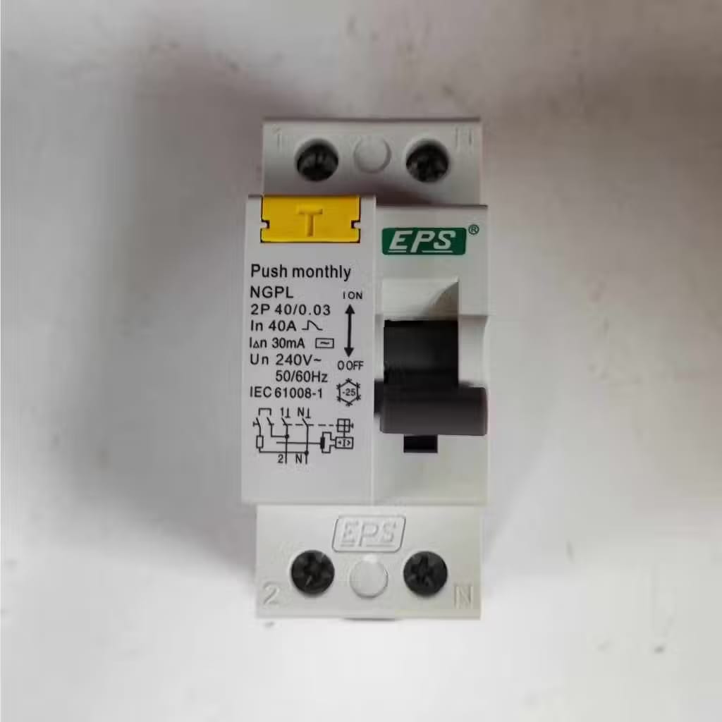 EPS ELCB RCCB 2 POLE 20A 25A 40A 63A / 10MA 30MA 100MA RESIDUAL CURRENT ...