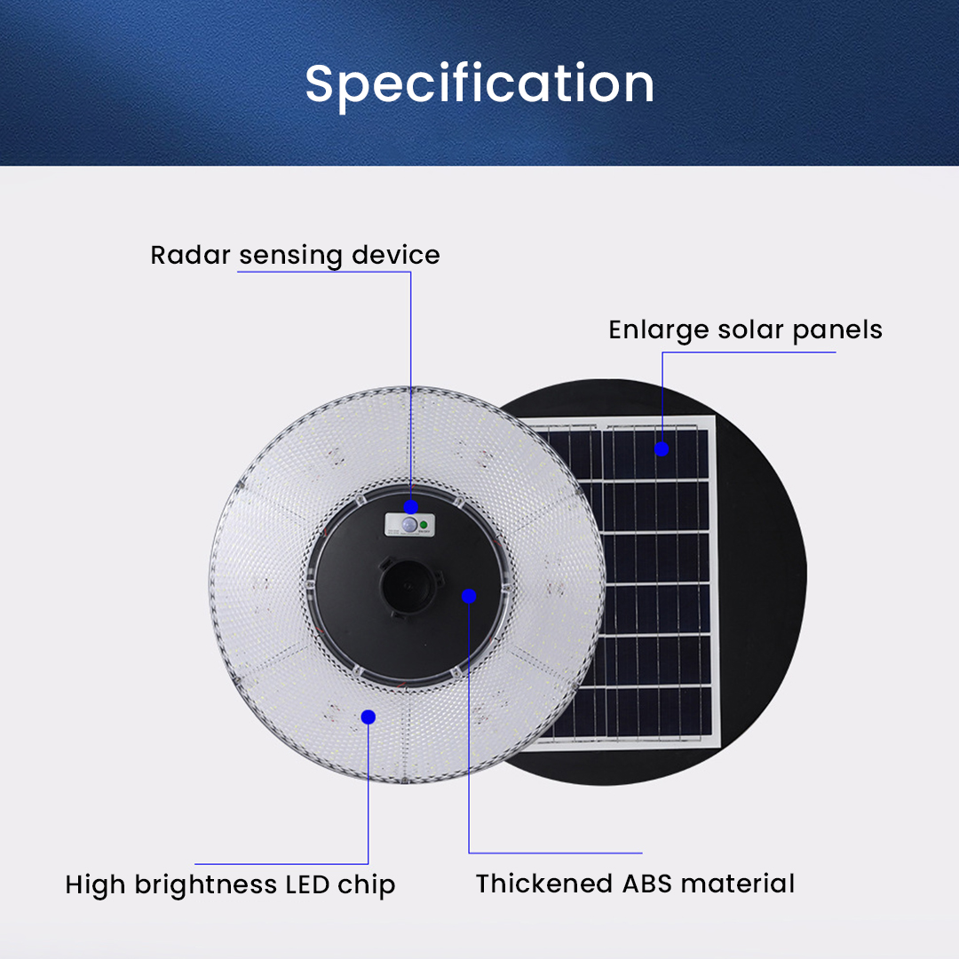 UFO Solar Light Lampu Solar jalan Solar light outdoor lighting 8000W Spotlight LED Light ...