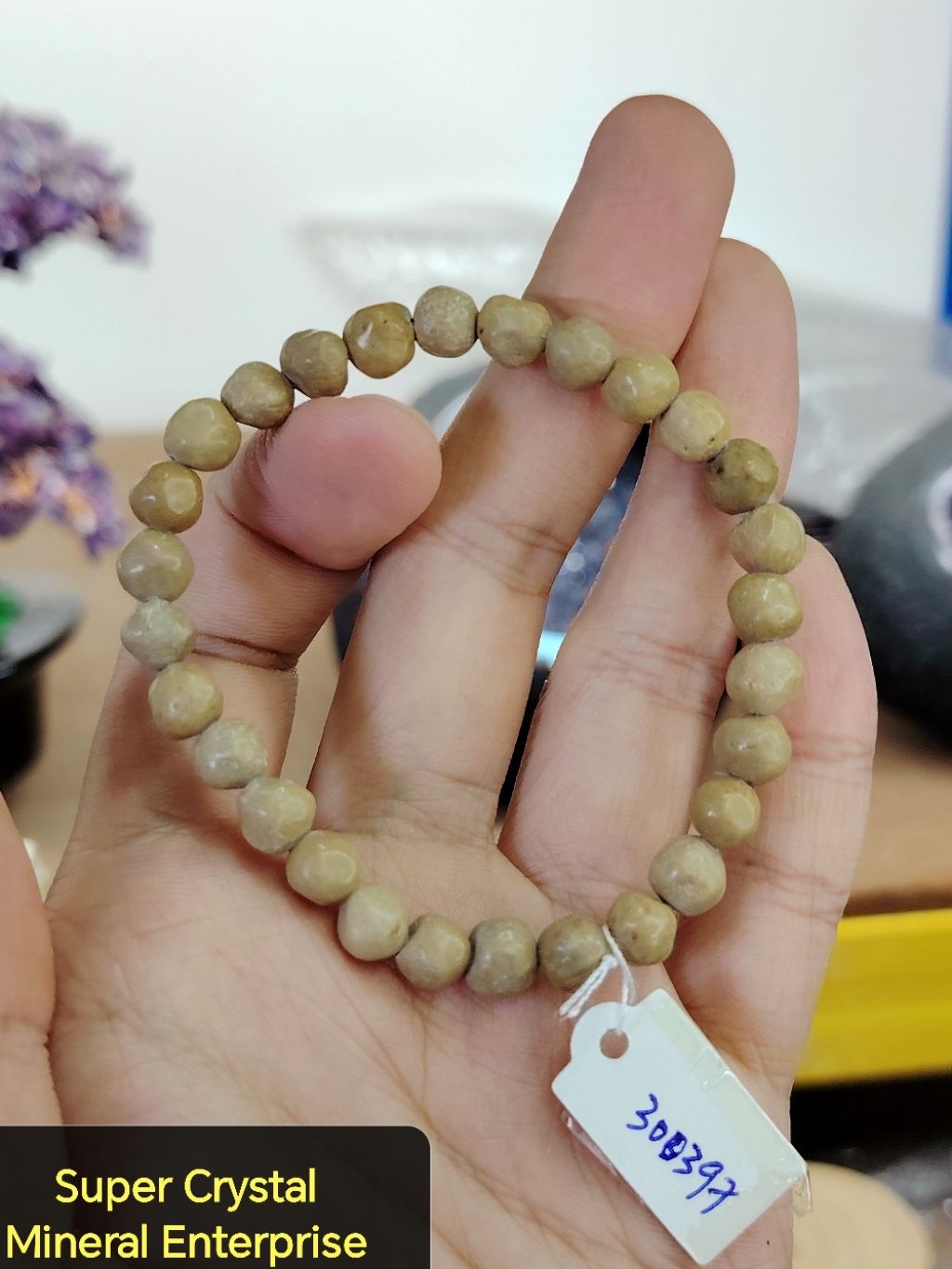 天然泰国龙宫舍利水晶圆珠手串Natural Thailand Arahant Relic Stone Crystal Beads ...