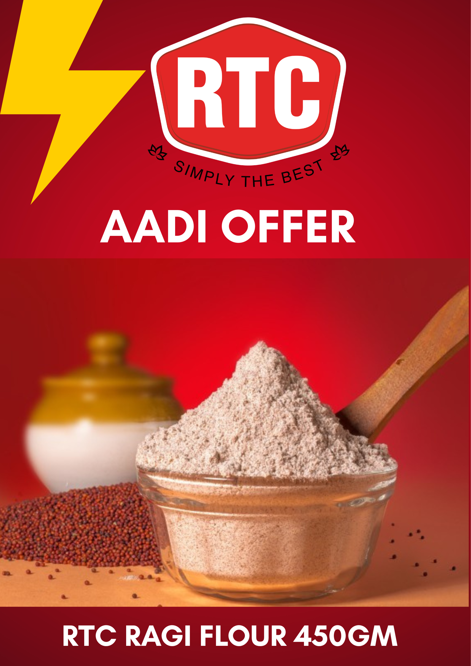 RTC TEPUNG RAGI/RED MILLET FLOUR/KELVARAGU MAAVE 450G (AADI OFFER ...