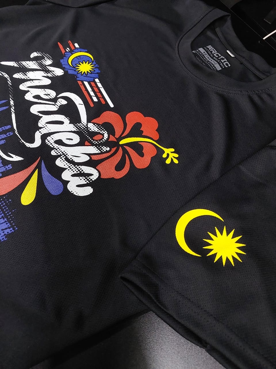 Arctic Tactical Malaysia Microfiber Silkscreen Printed T-Shirt Merdeka ...