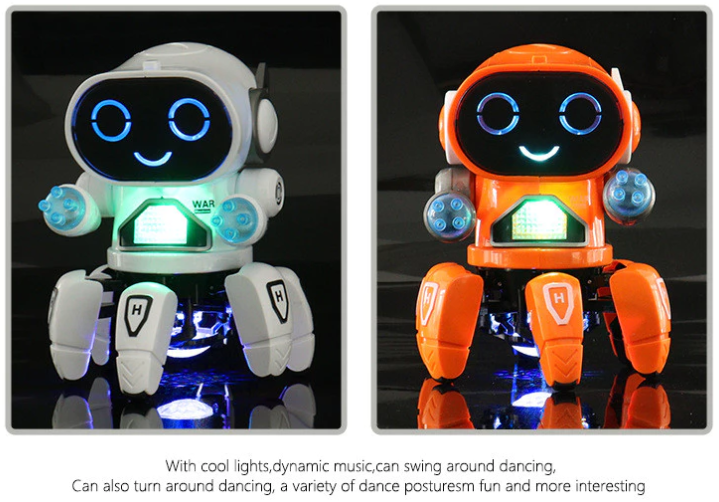 Interactive Musical Dancing Robot Colorful LED Light-Up Octopus Toy for ...