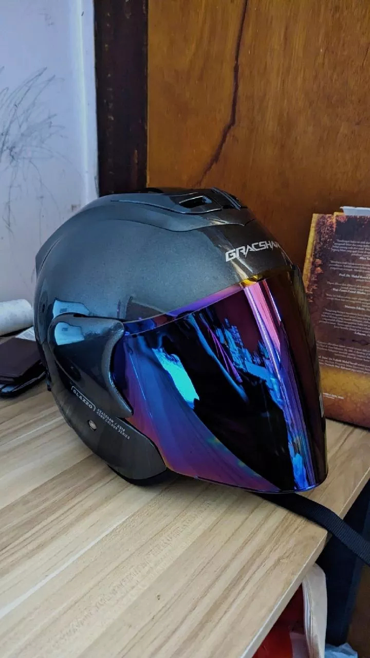 Gracshaw G919i Glazzo Mono Plain Colour Helmet G919i Helmet ARC RITZ ...