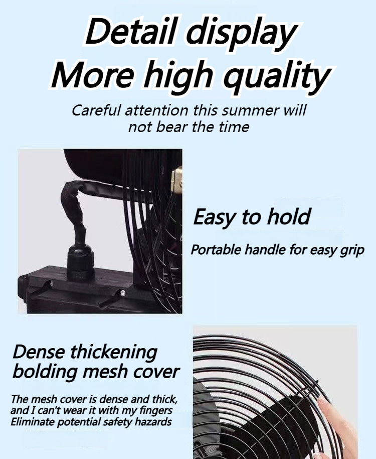 BOHU Cordless 8 inch Portable Fan High Power Outdoor Desktop Cooling ...