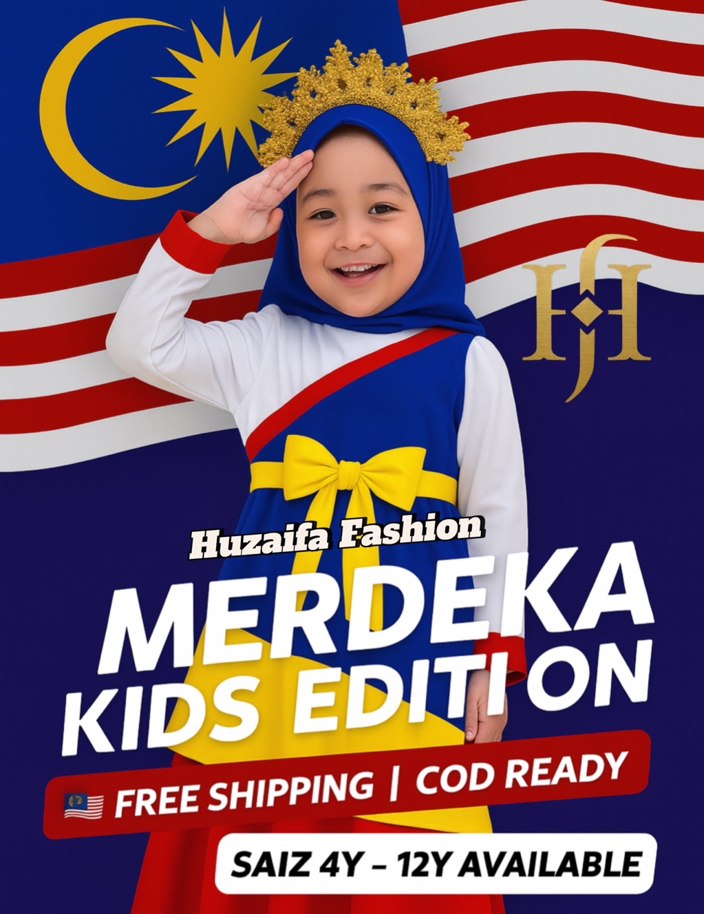 🇲🇾 Merdeka Kids Dress | Baju Kanak-Kanak Merdeka Edition | Free ...