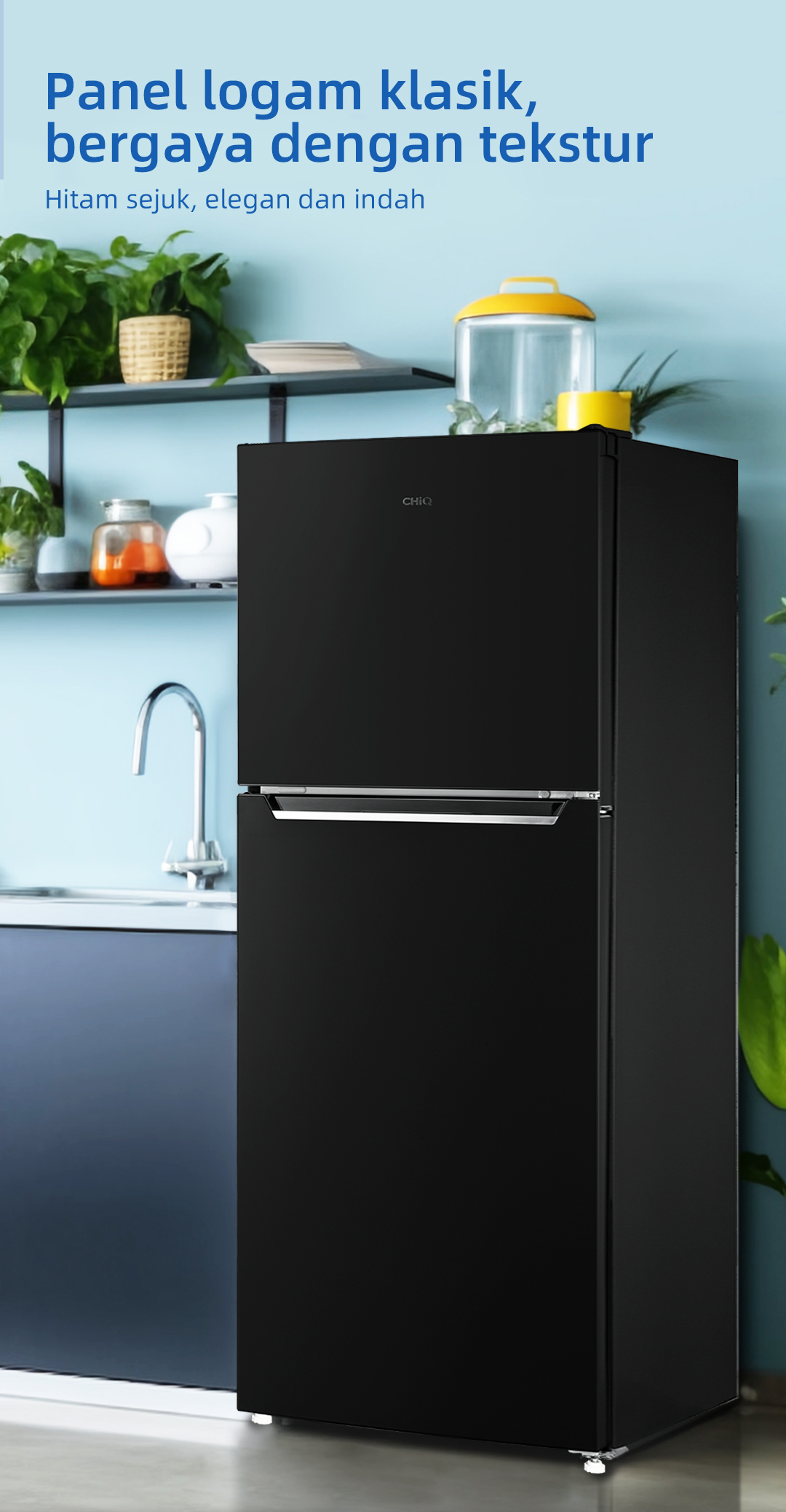CHiQ CTM138L Powerful Freezing Two Door defrost 166L Refrigerator ...