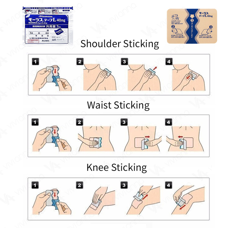 Hisamitsu Muscle Pain Patch 7PC, Back Leg Joint Pain Relief Plaster ...