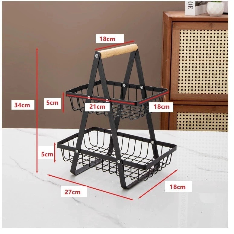 2/3 Tier Onion Rack Fruit Basket Rak Bawang Bertingkat Vegetable ...
