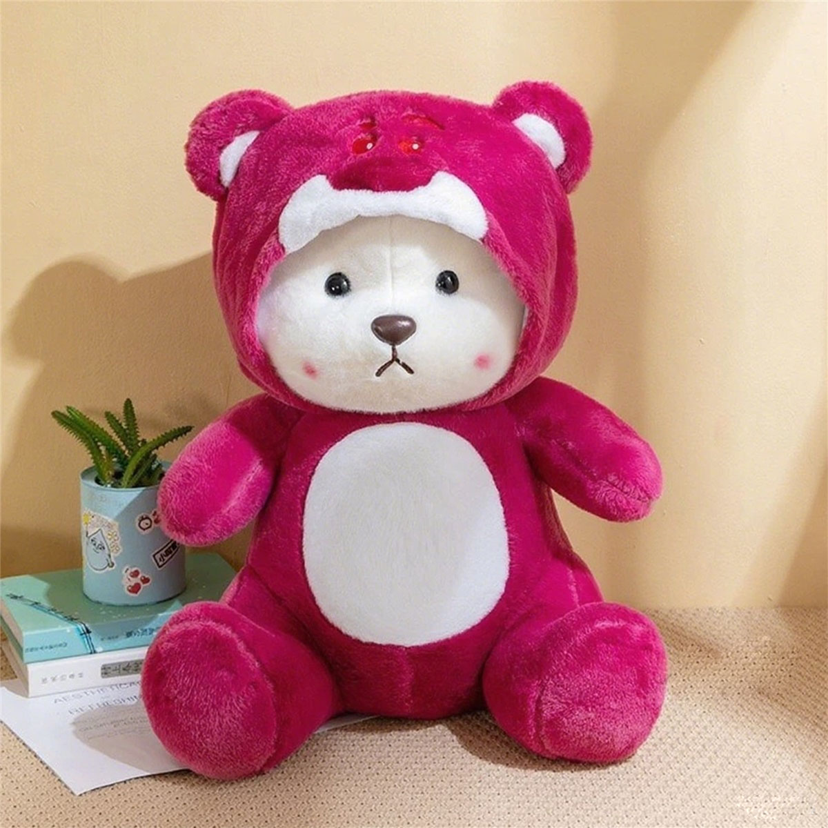 24-hour Express Delivery 】28cm Super cute Lotso Strawberry Bear plush ...