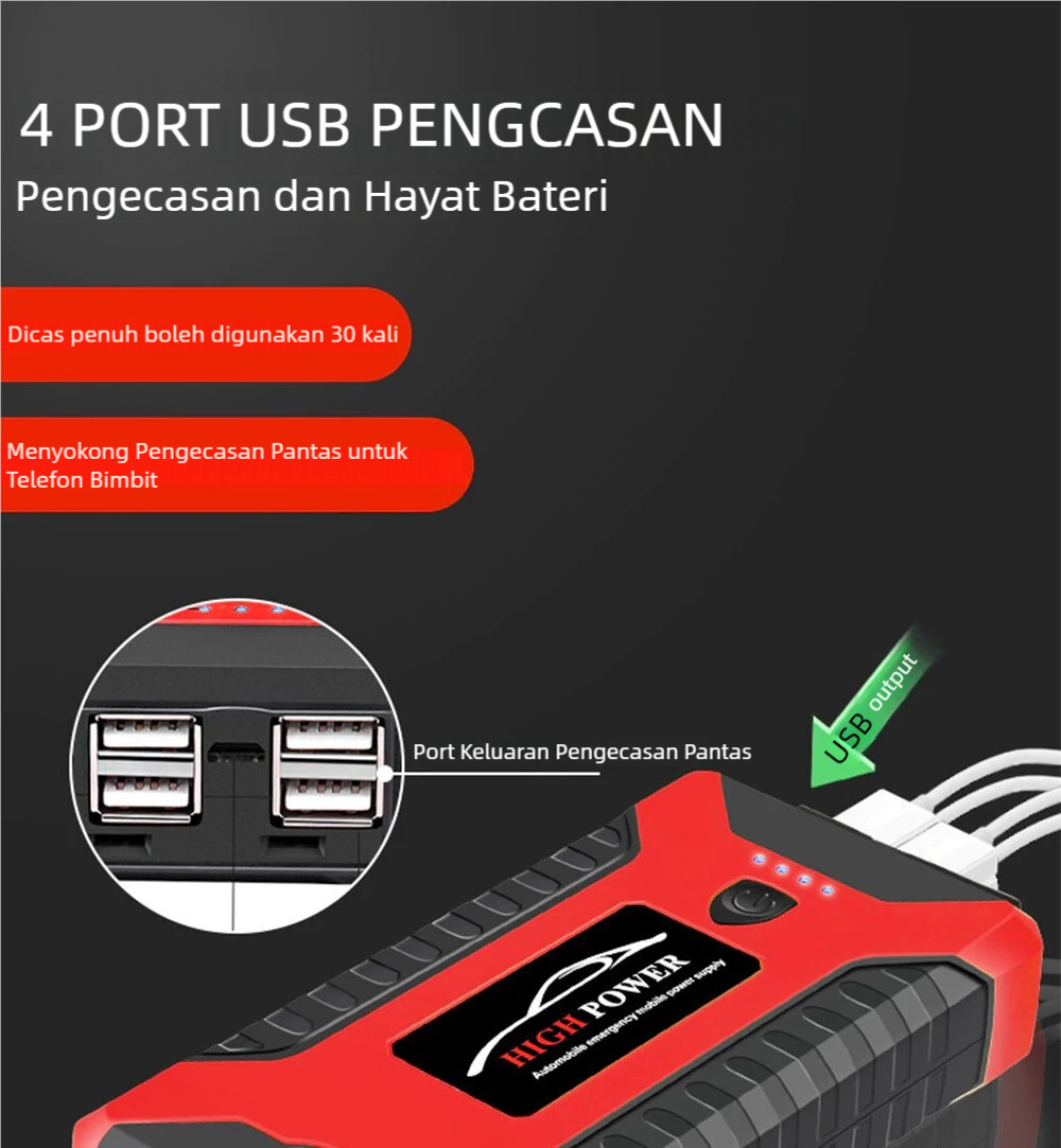powerbank car jumper powerbank kereta jumper emergency battery power ...
