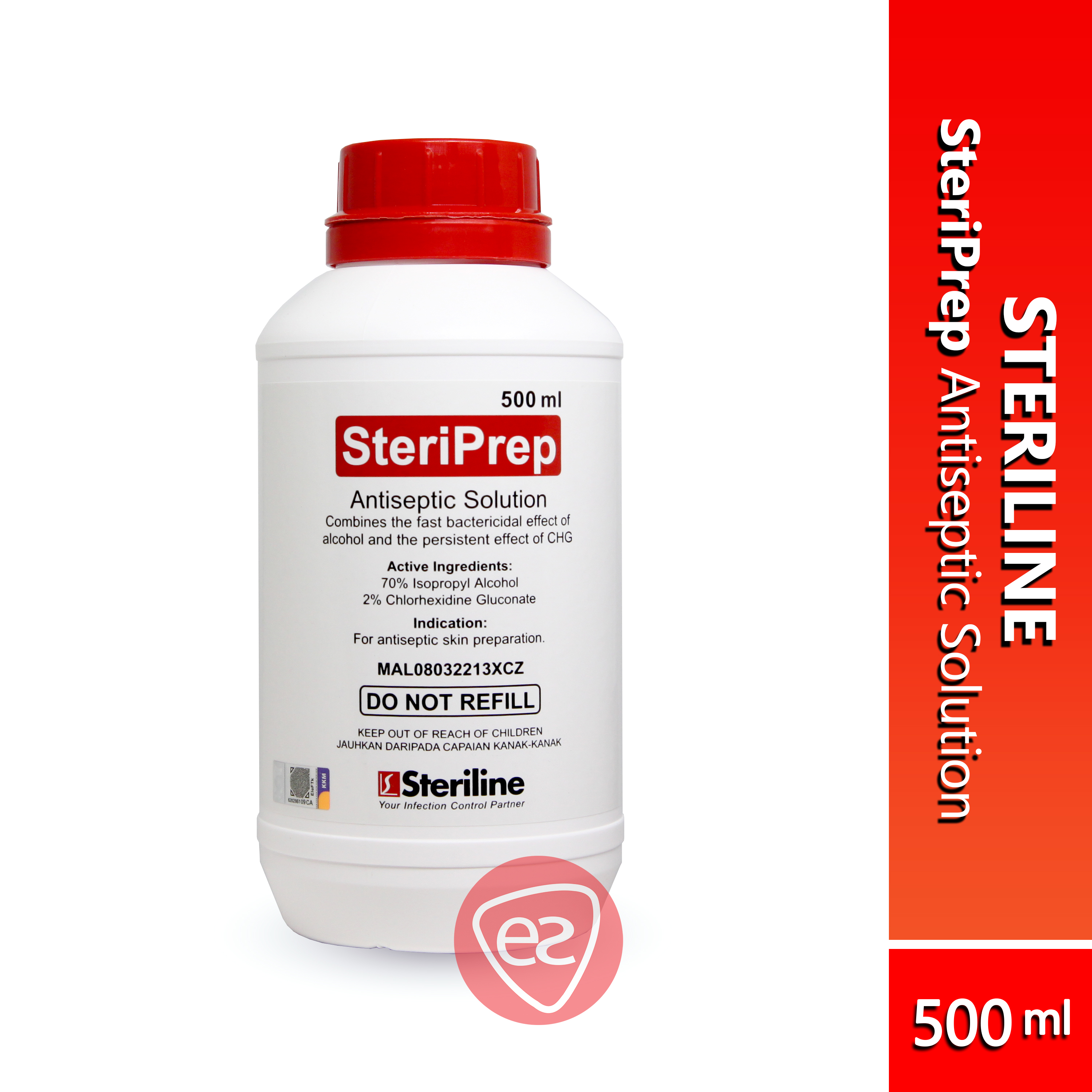 Steriline SteriPrep (70% IPA + 2% Chlorhexidine Gluconate) Antiseptic ...