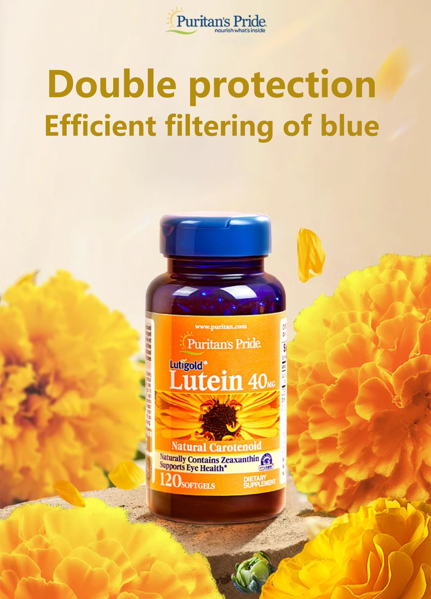 Puritan's Pride Lutein 20 mg with Zeaxanthin120 Softgels EXP 2027/7/1 ...