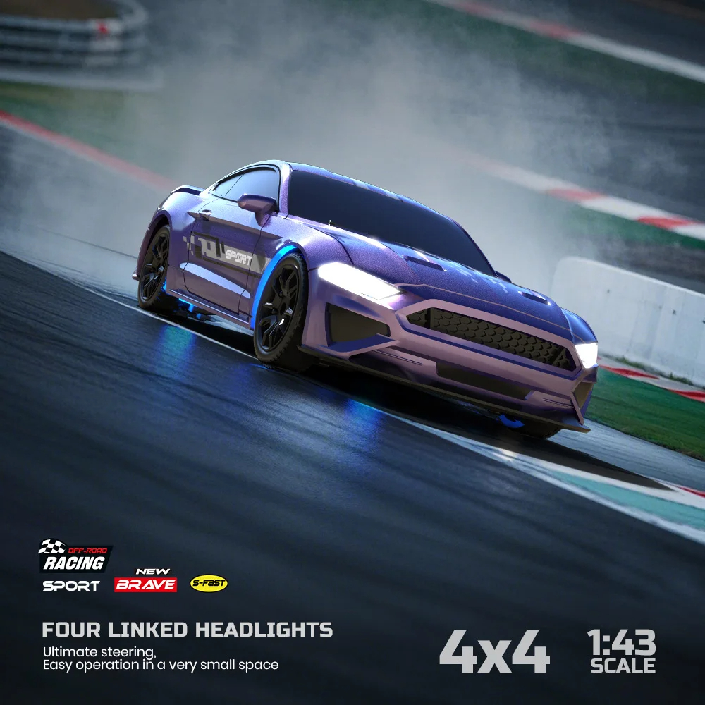 (NEW25) Mini RC Drift Car Scale 1/43 Built In Gyro App Phone Control ...