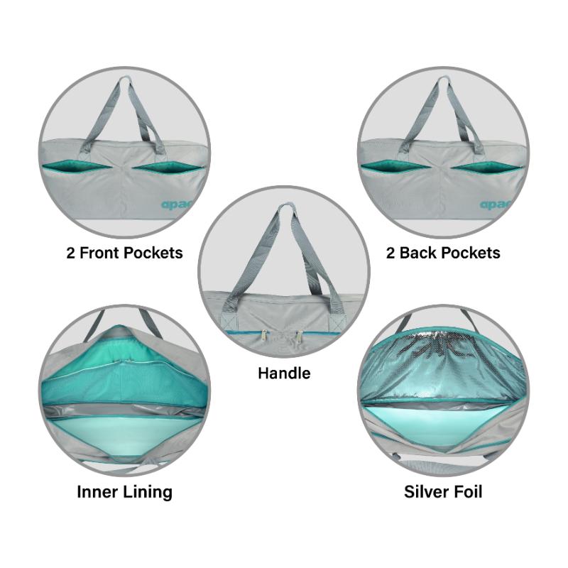 (WITH SILVER FOIL) APACS DOUBLE COMPARTMENT RACKET BAG D771 | Shopee ...