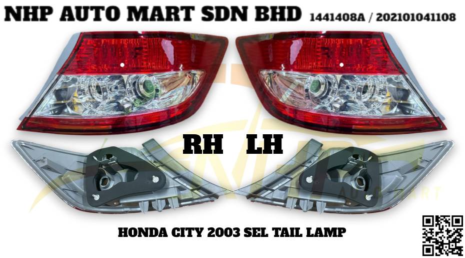 HONDA CITY SEL / GD6 2003-2005 1.5 I-DSI TAIL LAMP / TAIL LIGHT / REAR ...
