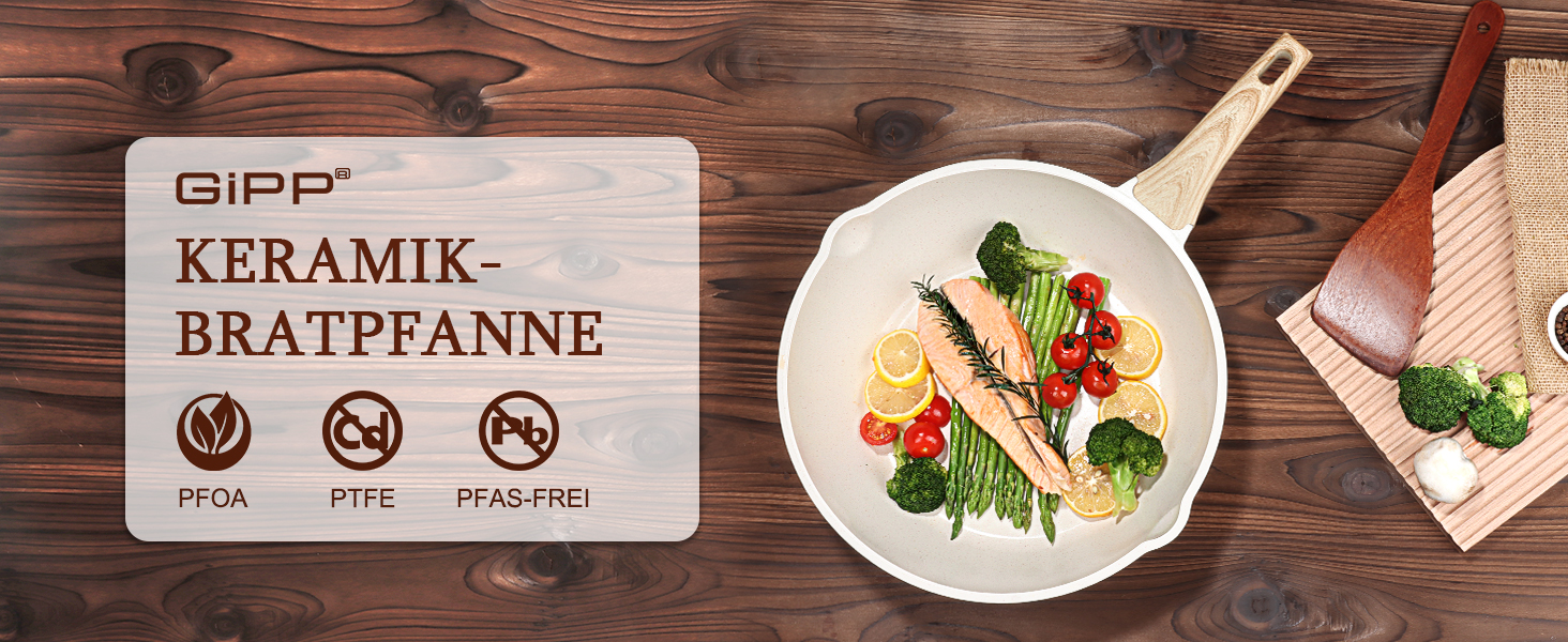 Gipp® Non-Stick Deep-Fried Ceramic Frying Pan (24/28/30cm) | Shopee Malaysia