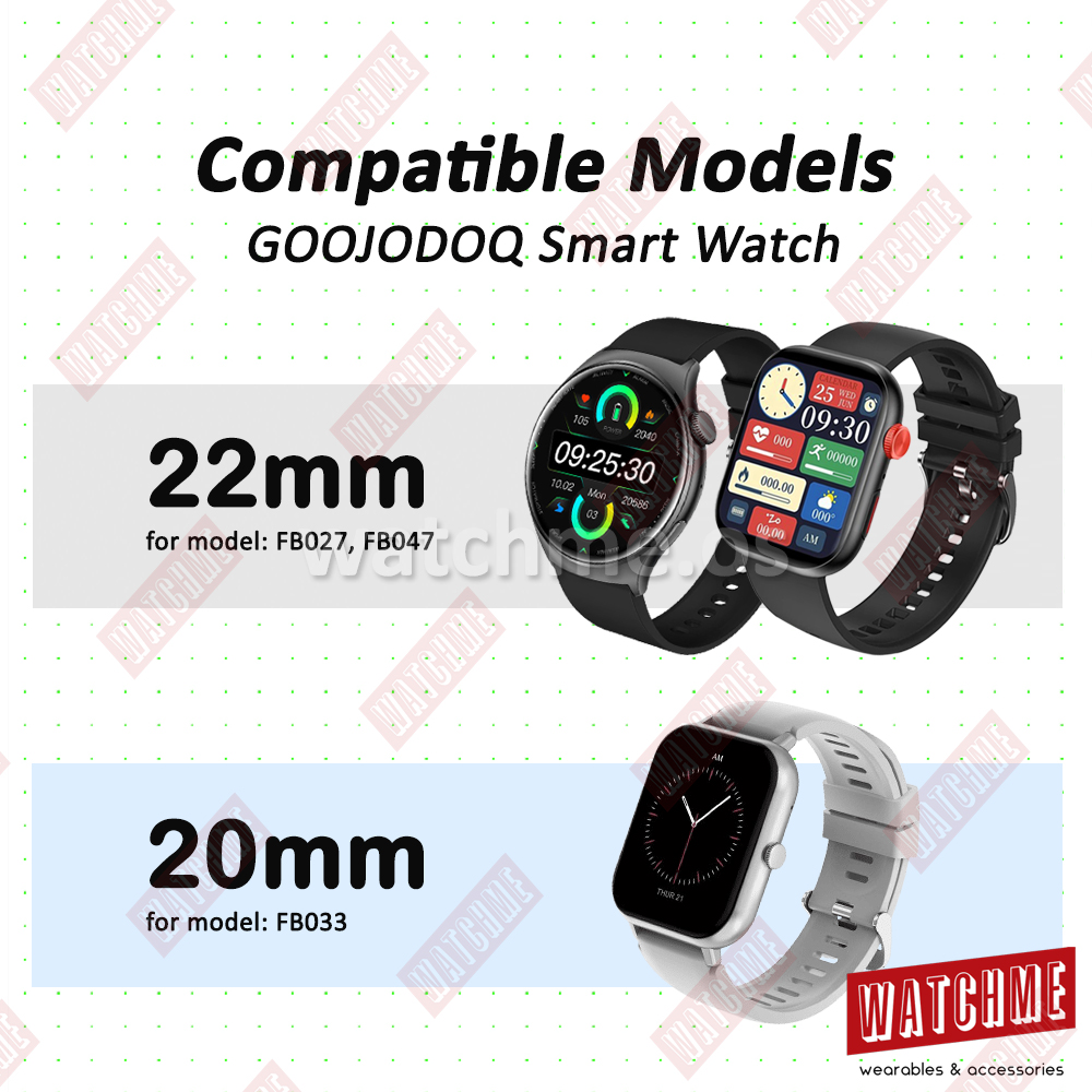 GOOJODOQ Watch Strap, Premium Leather Series 22mm 20mm, Stainless Steel ...