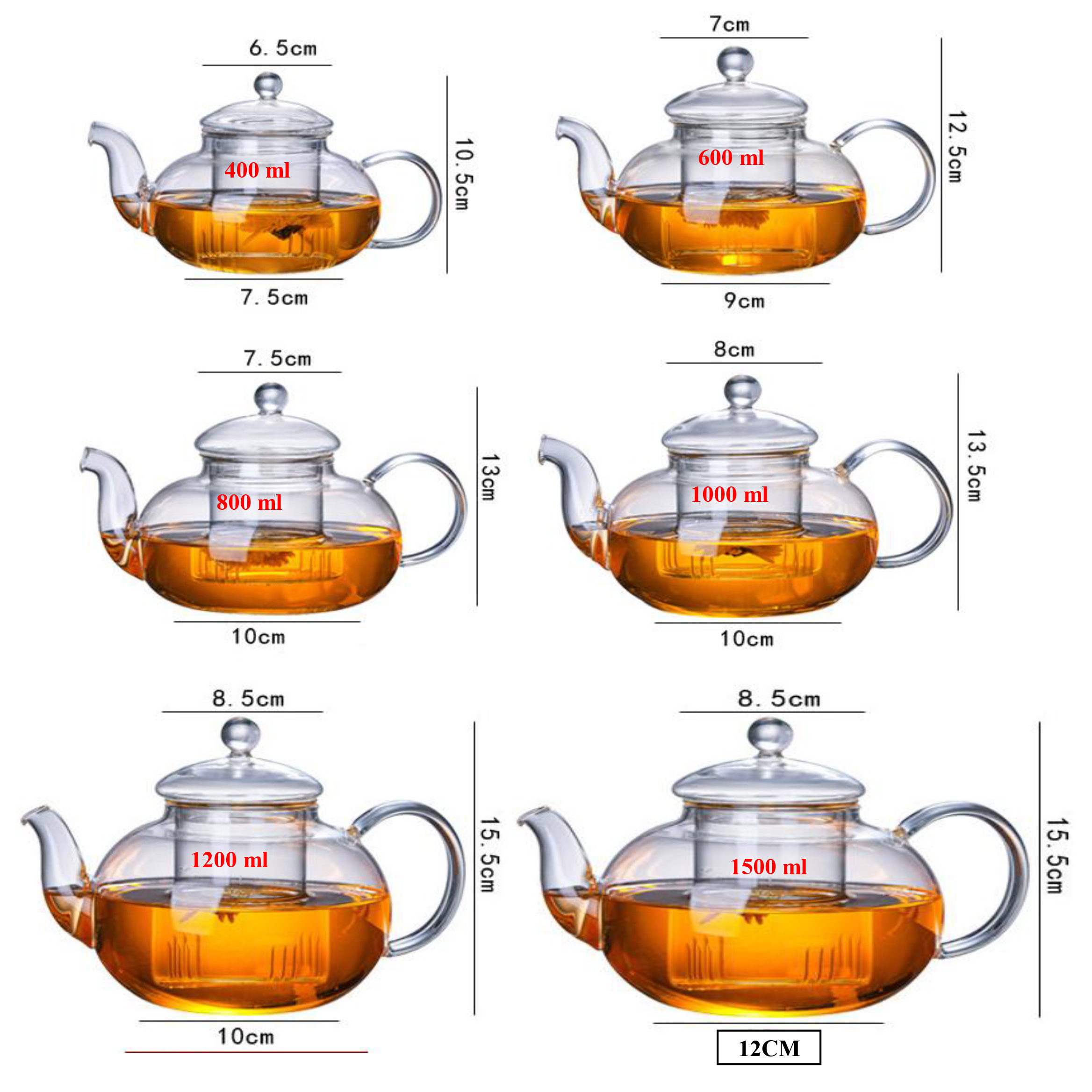 Teapot with strainer Glass jug Borosilicate glass teapot jug Tea pot ...