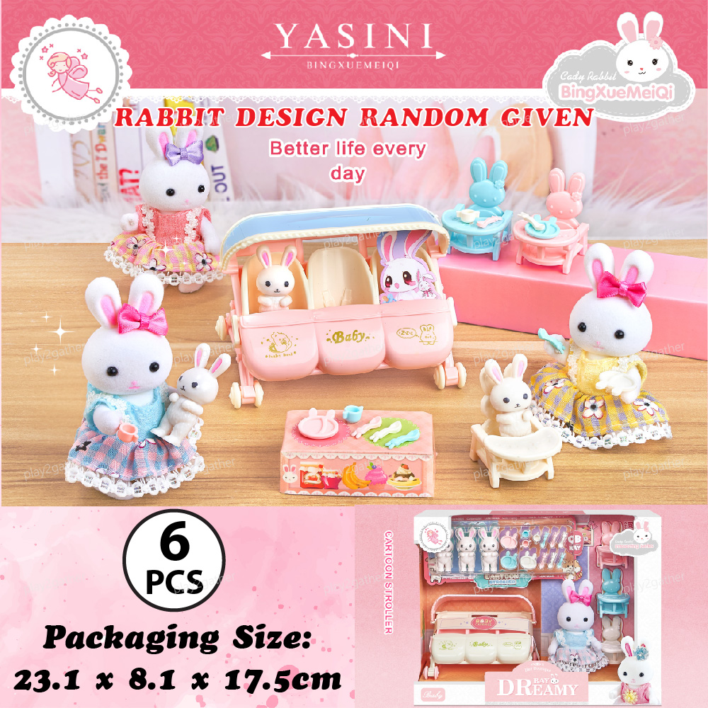 *READY STOCK* Dreamy Bay Yasini Rabbit Doll Pretend Play Home Playhouse ...