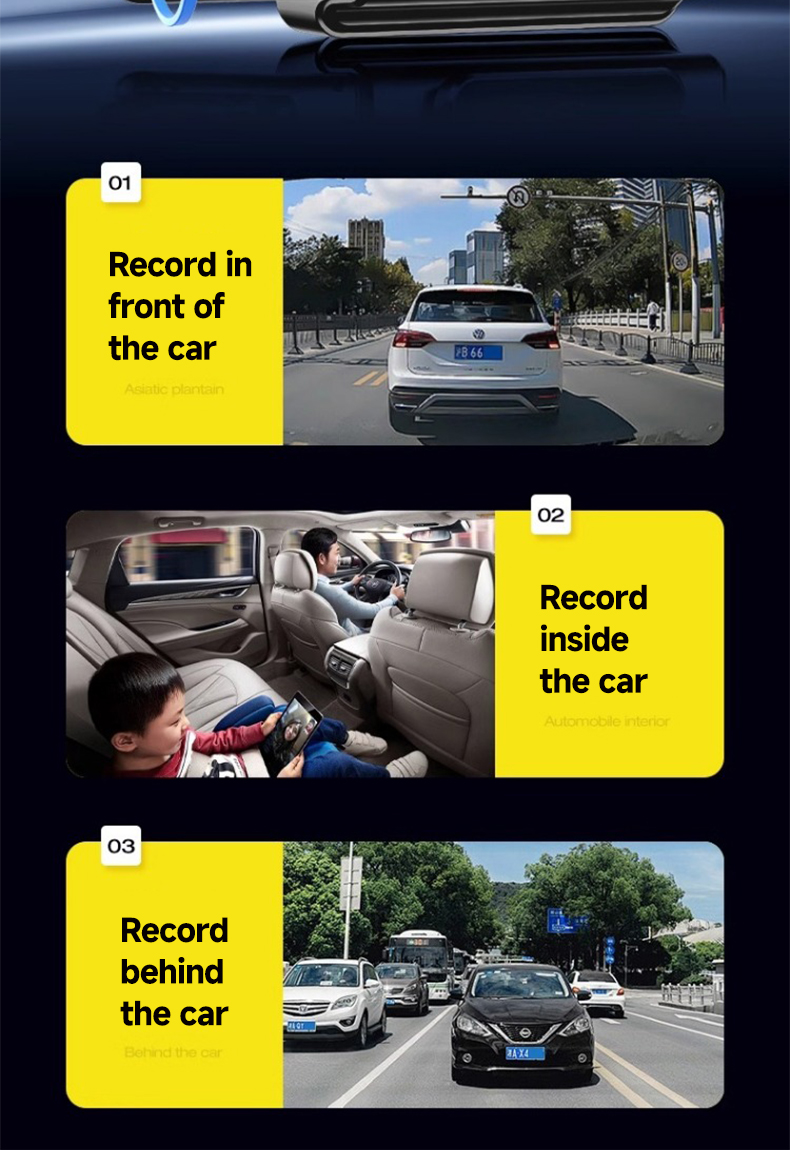 SOARFLY Car Recorder WIFI Night Vision 4-Channel Dashcam Rear Dashcam ...