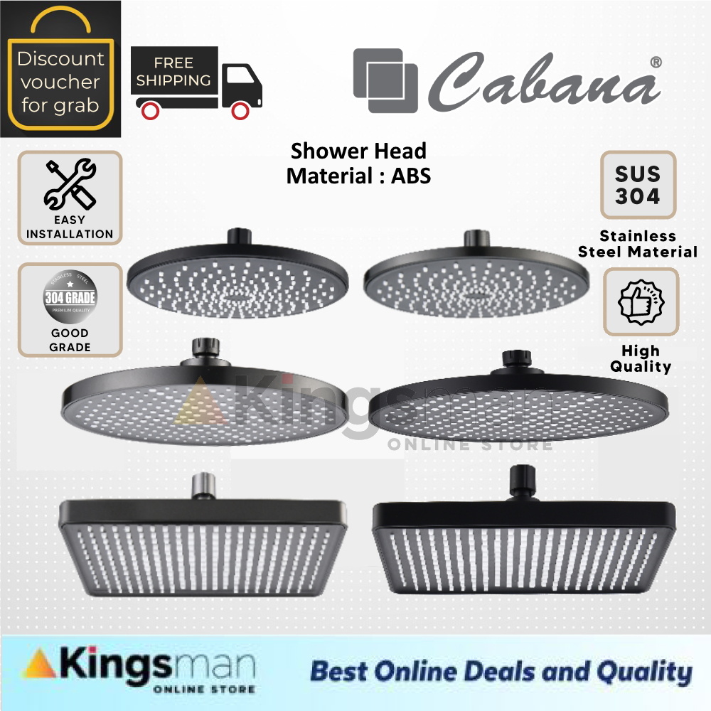 [Kingsman] Cabana Shower Head ABS Matt Single Function High Pressure ...