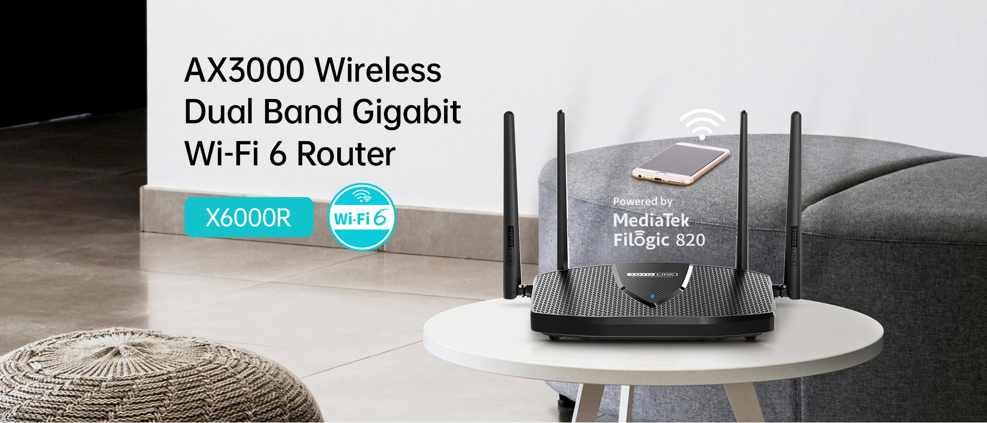 TOTOLINK X6000R AX3000 / X2000R AX1500 WiFi 6 Dual-Band Gigabit ...