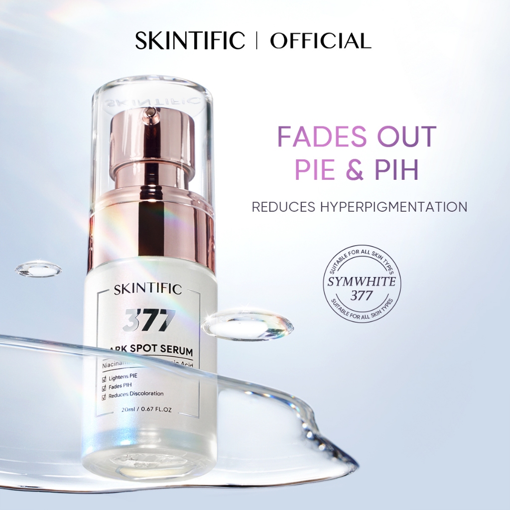 SKINTIFIC Sym White 377 Dark Spot Serum With Niacinamide (20ml) |Reduce ...