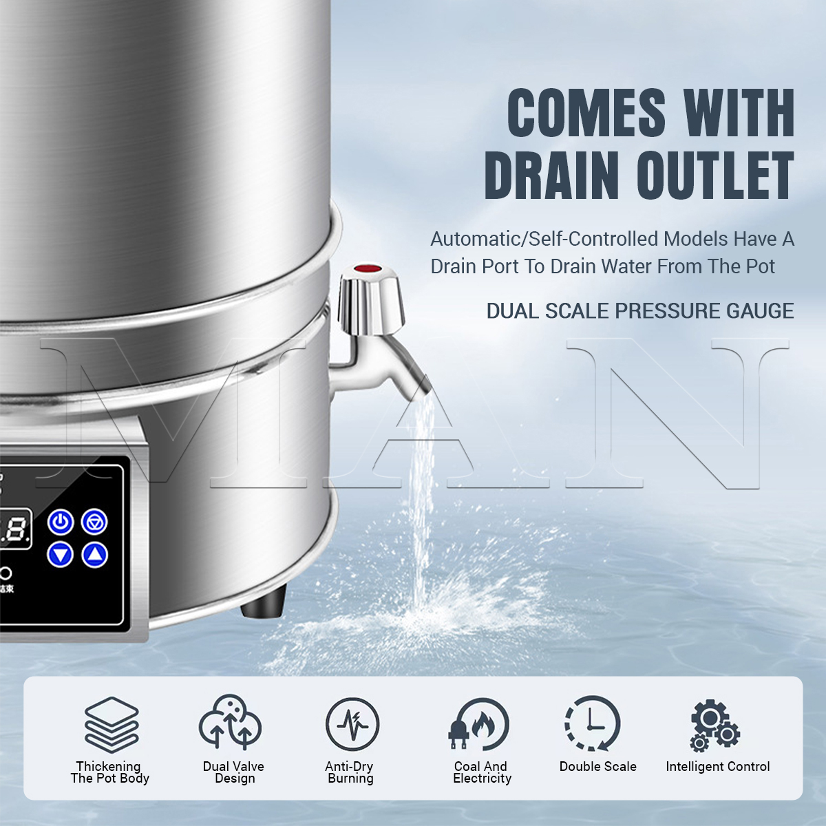 25L Retort Machine Stainless Steel High Pressure Steam Sterilization ...