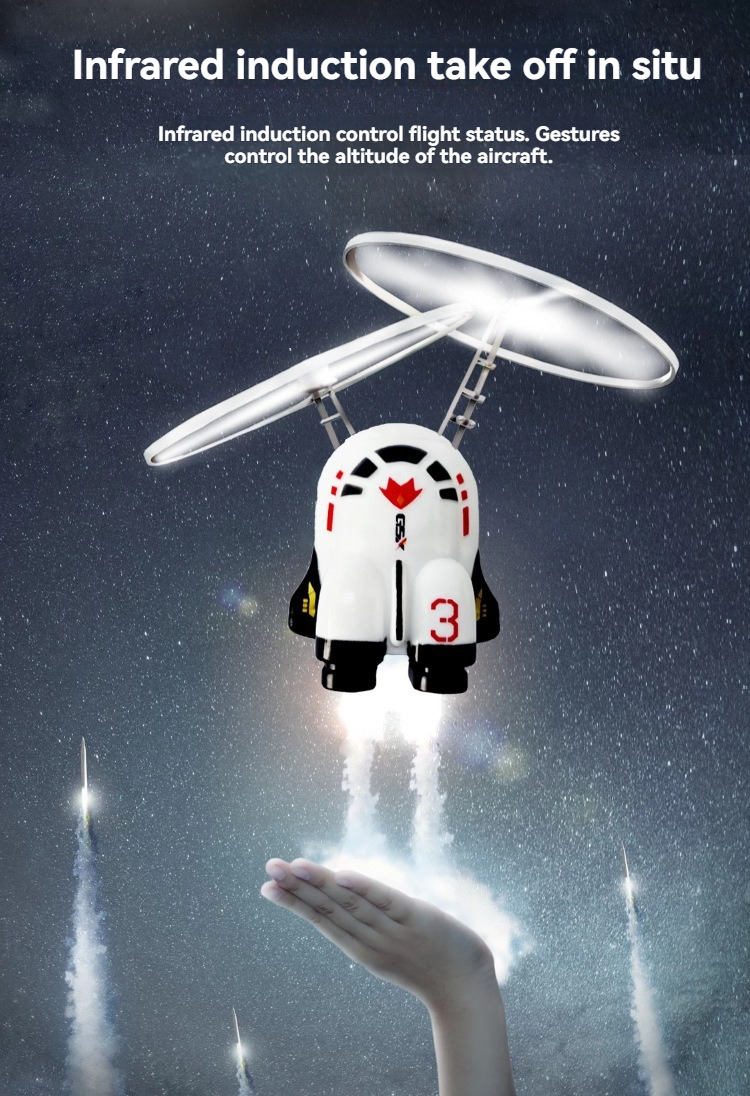 Spaceman Robot Flying Toys for Kids Astronaut Induction Magic Ball RGB ...