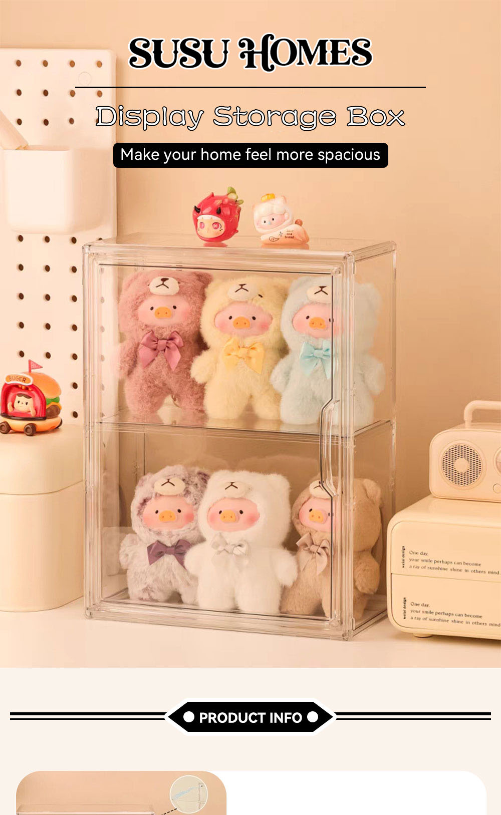 SUSU HOMES Display Storage Box Kotak Simpan Barang Wall-Mounted ...