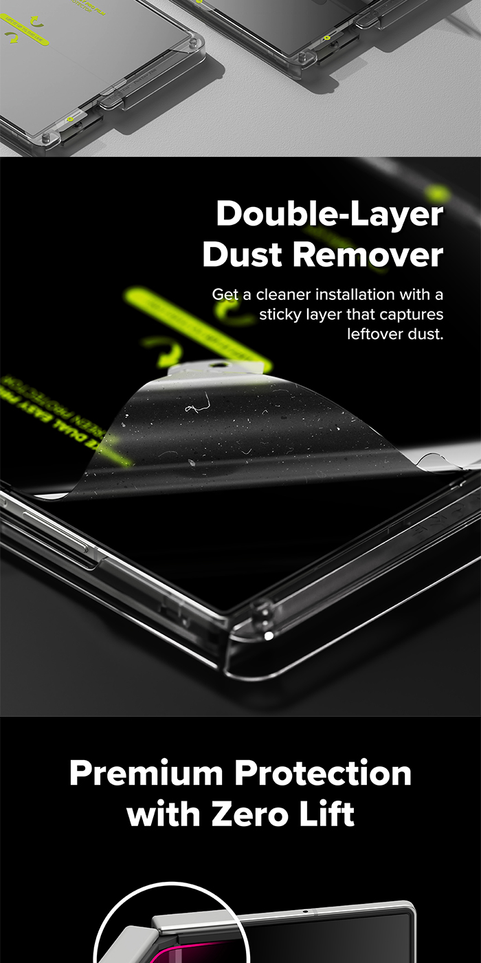 Ringke Dual Easy Slide Pro Film Screen Protector (2 PACKS) for Galaxy Z ...
