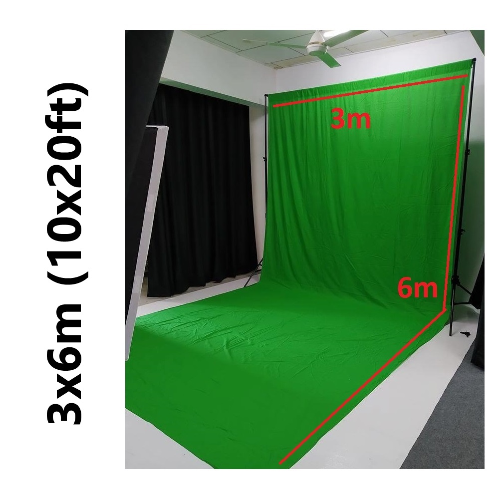 Muslin Cloth Background Backdrop Big size 3x6m Green Screen | Shopee ...