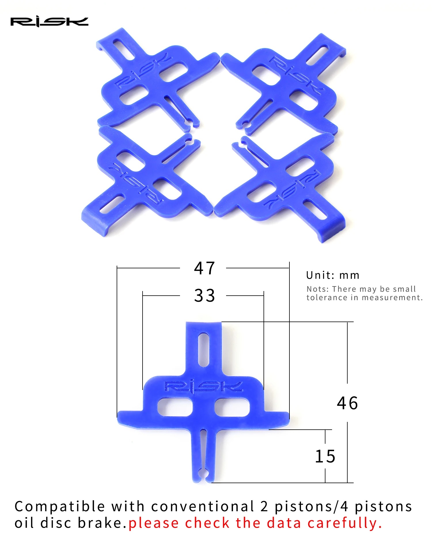 4pcs Risk Bicycle Disc Brake Piston Retainer Brake Spacer MTB RB Road ...