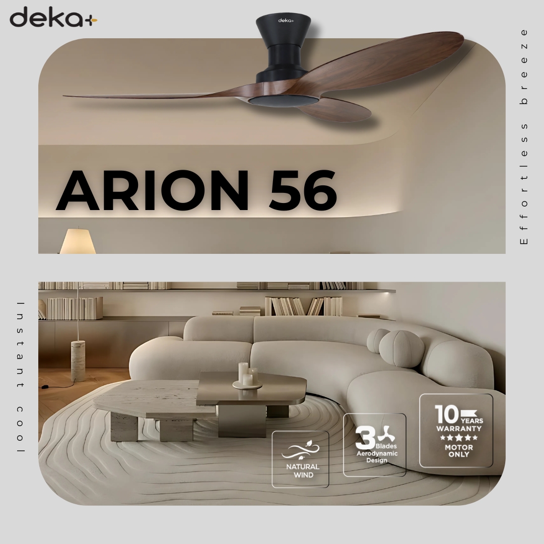 DEKA+ Premium Ceiling Fan ARION 56" Inch DC Motor Kipas Siling Ceiling ...