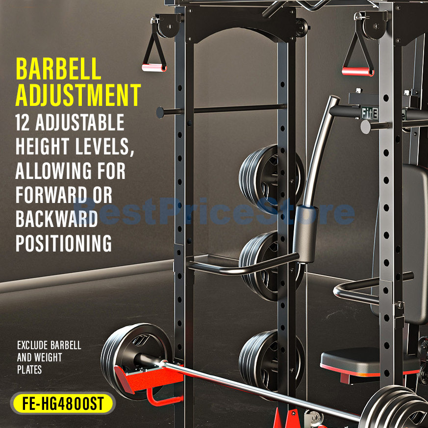 BPS FitExperte Power Cage Squat Rack Chest Cable Fly Attachment Core ...